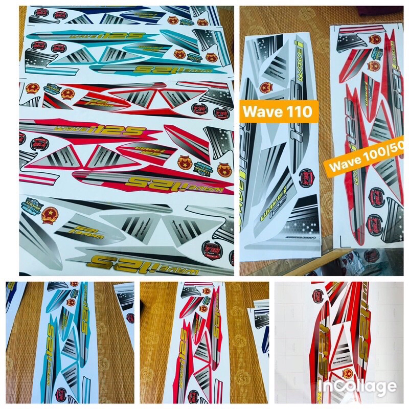 Loose Stamp 125i Chromium Matching Stickers For wave 50 / 100 / 110 3 ...