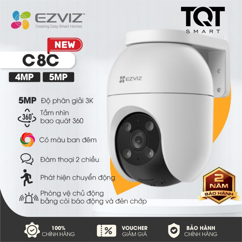 EZVIZ C8C 5MP / C8C 4MP Outdoor Wifi Camera - 360 Degree Rotation, 2 ...