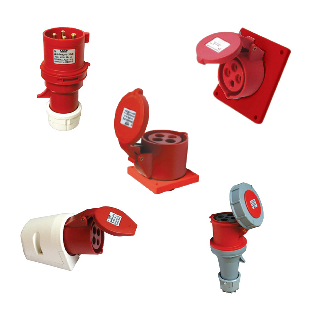 INDUSTRIAL PLUG AND SOCKET 16A / 32A 3P+E IP44 HIGH QUALITY MPE (MPN ...