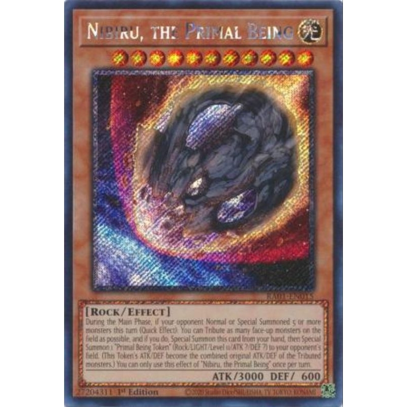 Nibiru Card, the Primal Being - RA01-EN015 - Platinum Secret Rare | Shopee Malaysia
