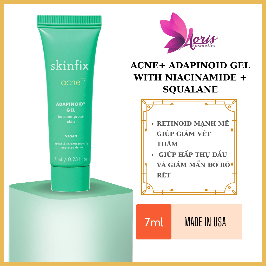 Skinfix acne+ adapinoid Gel with Niacinamide + Squalane - 7ml | Shopee ...