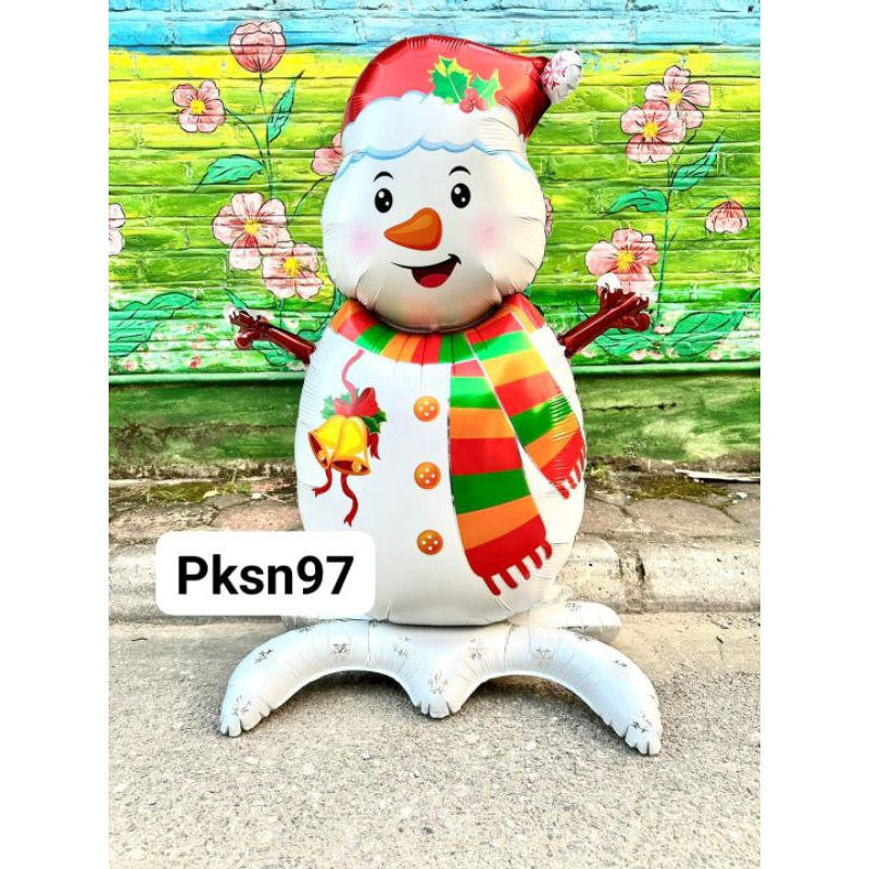 [Snowman Balloon 94cm] White snowman balloon for Christmas decoration ...