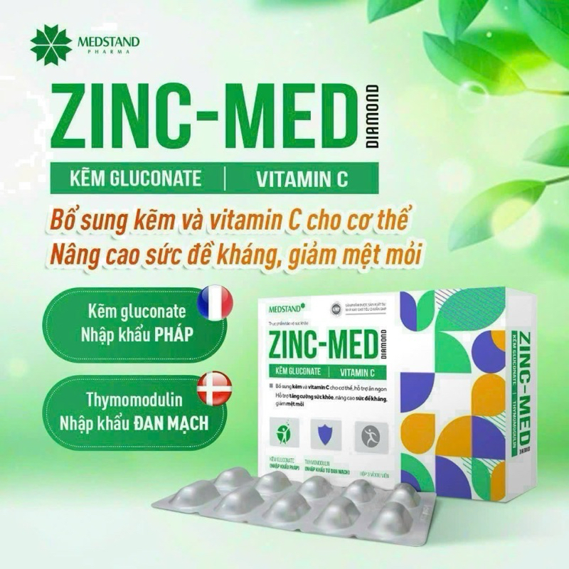 Zinc and Vitamin C Supplement for the body ZINC-MED DIAMOND (Box of 30 ...