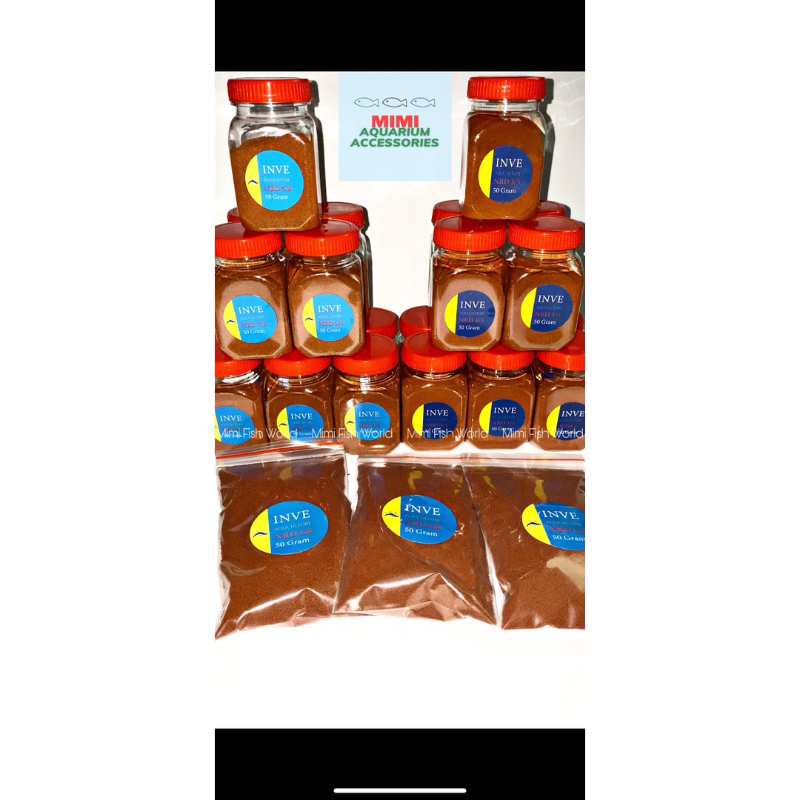 INVE- Food for Guppy, Betta, newly born fish 50g 100g 500g | Shopee ...