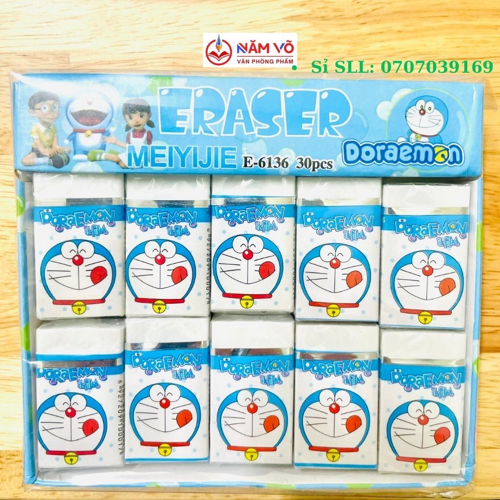 Tornado Of 30 White Doremon / Doraemon Pencil Erasers - 6136 / ER6136 ...