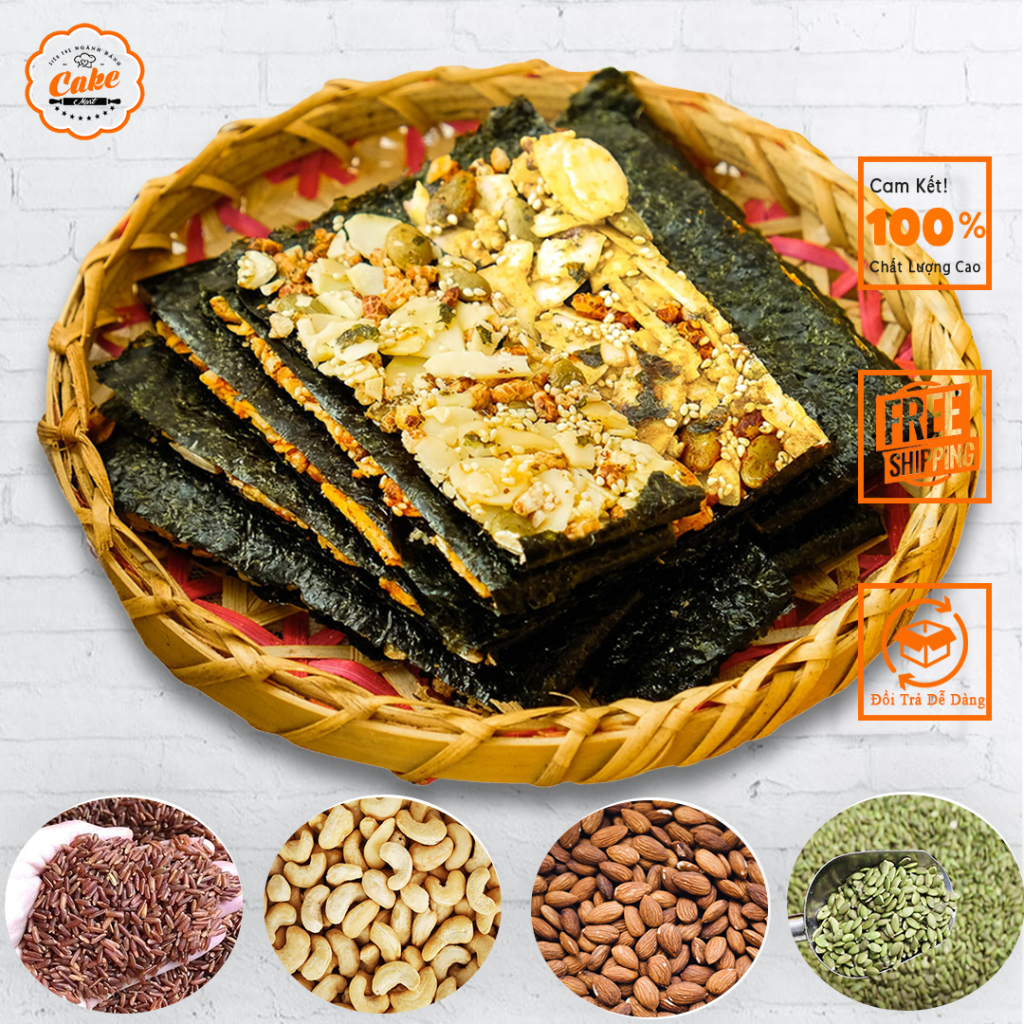 (Bag Of 500g) Brown Rice Seaweed Snack Mixed With Nutritious Seeds ...