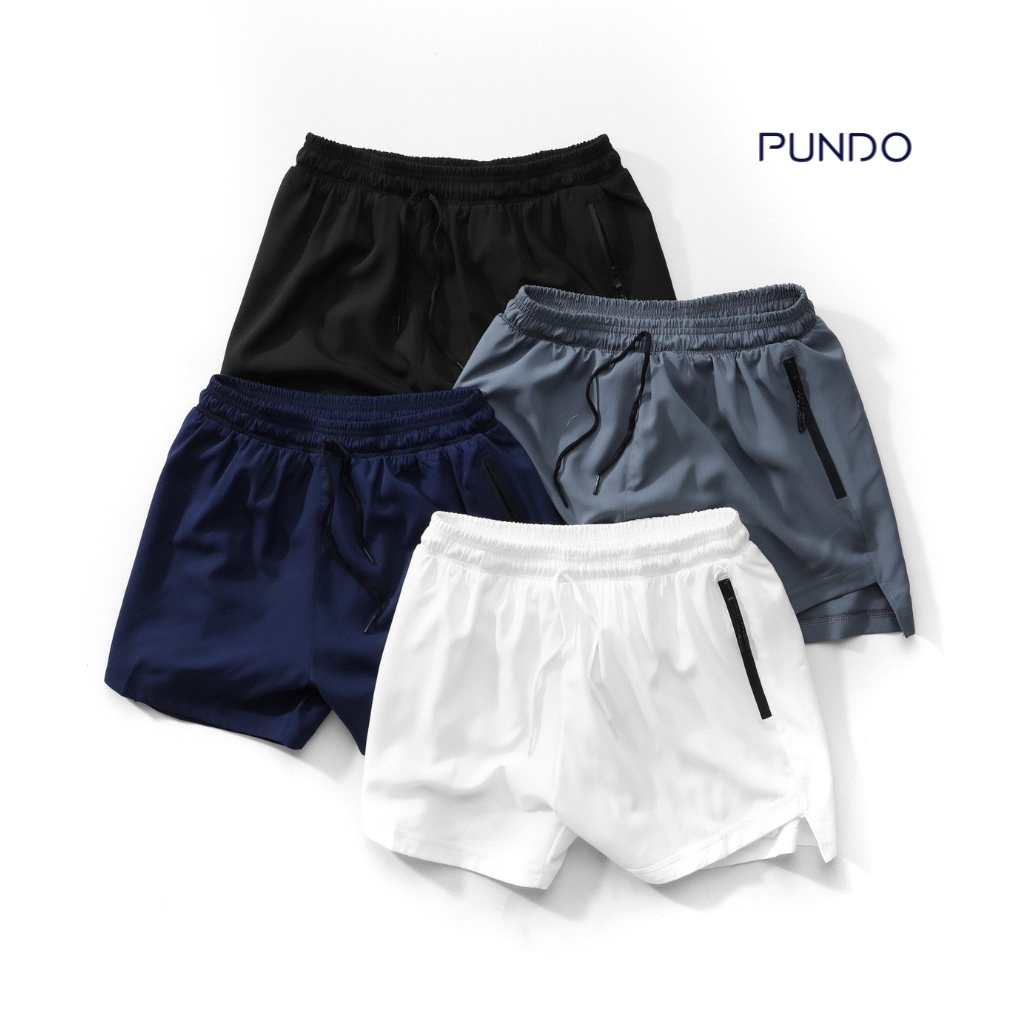 Men's 2-layer short sports pants with PUNDO QSPD19 zipper | Shopee Malaysia
