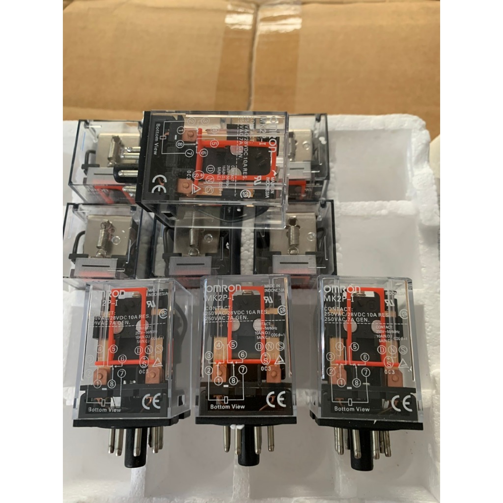 8-pin ROUND INTERMEDIATE RELAY 10A MK2P-I 220VAC, 8-pin round base ...