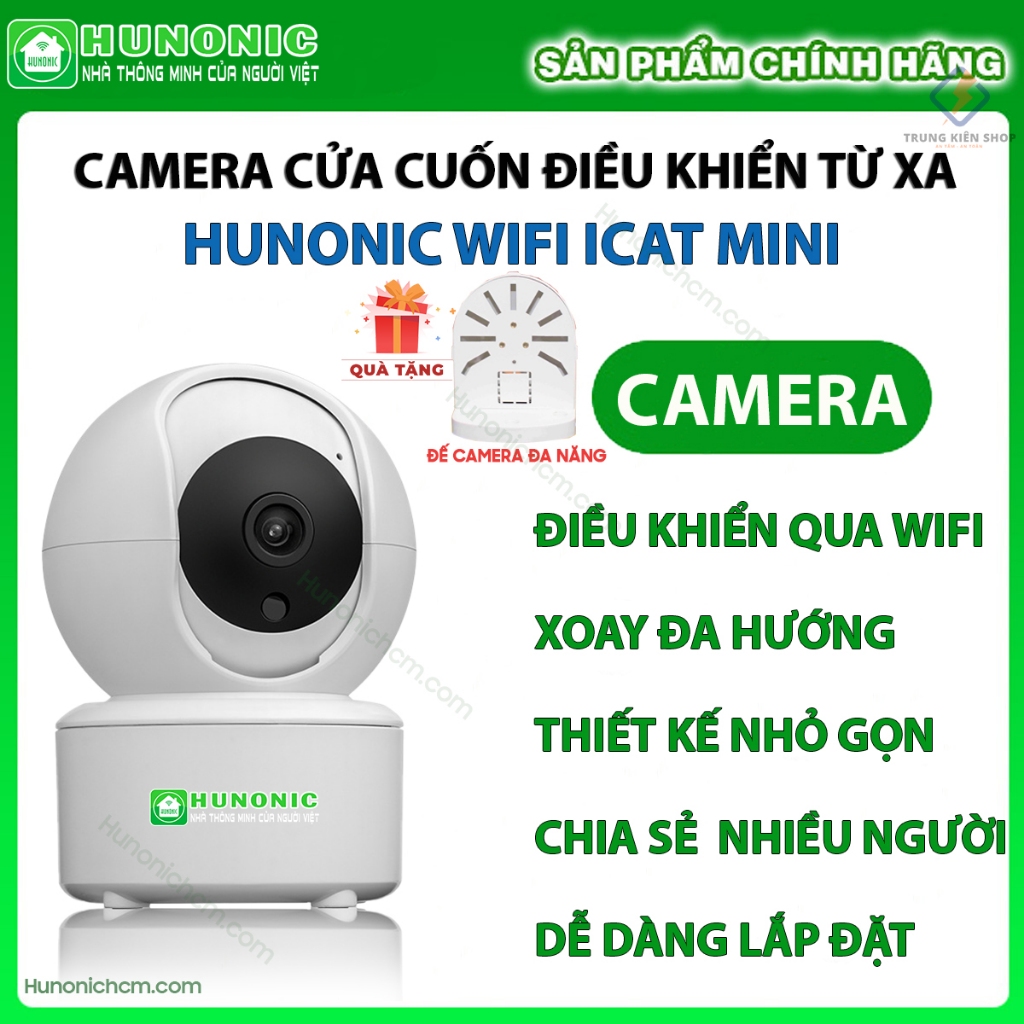 [Free Rotating base] Hunonic ICat Indoor Smart Wifi Camera connected to ...