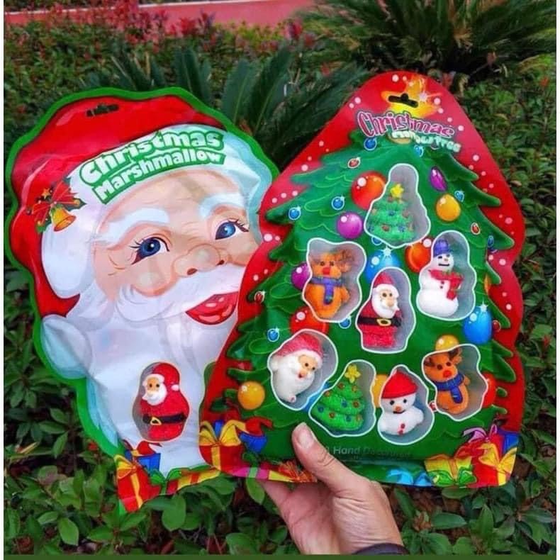 Noel - Sugar-coated marshmallows shaped like pine trees/Santa Claus in ...
