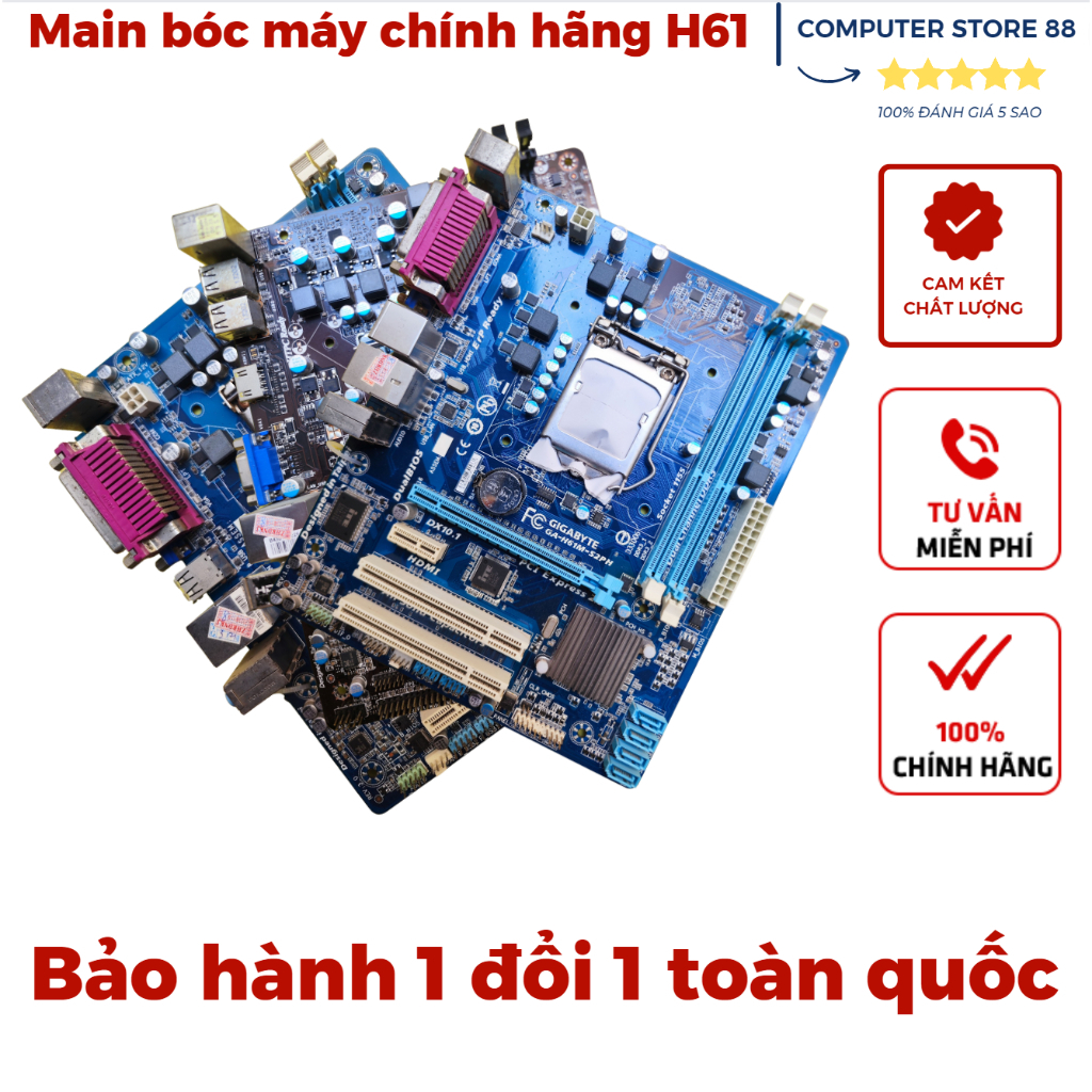 Main computer H61 socket 1155, genuine 1 month nationwide | Shopee Malaysia