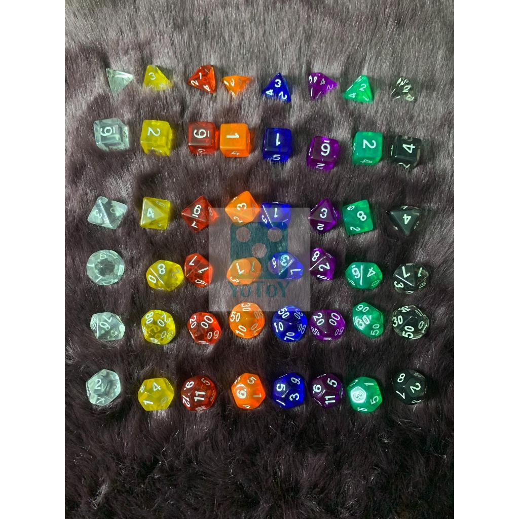 Dice in type 4 6 8 10 12 sides, dice for toy accessories, board games ...