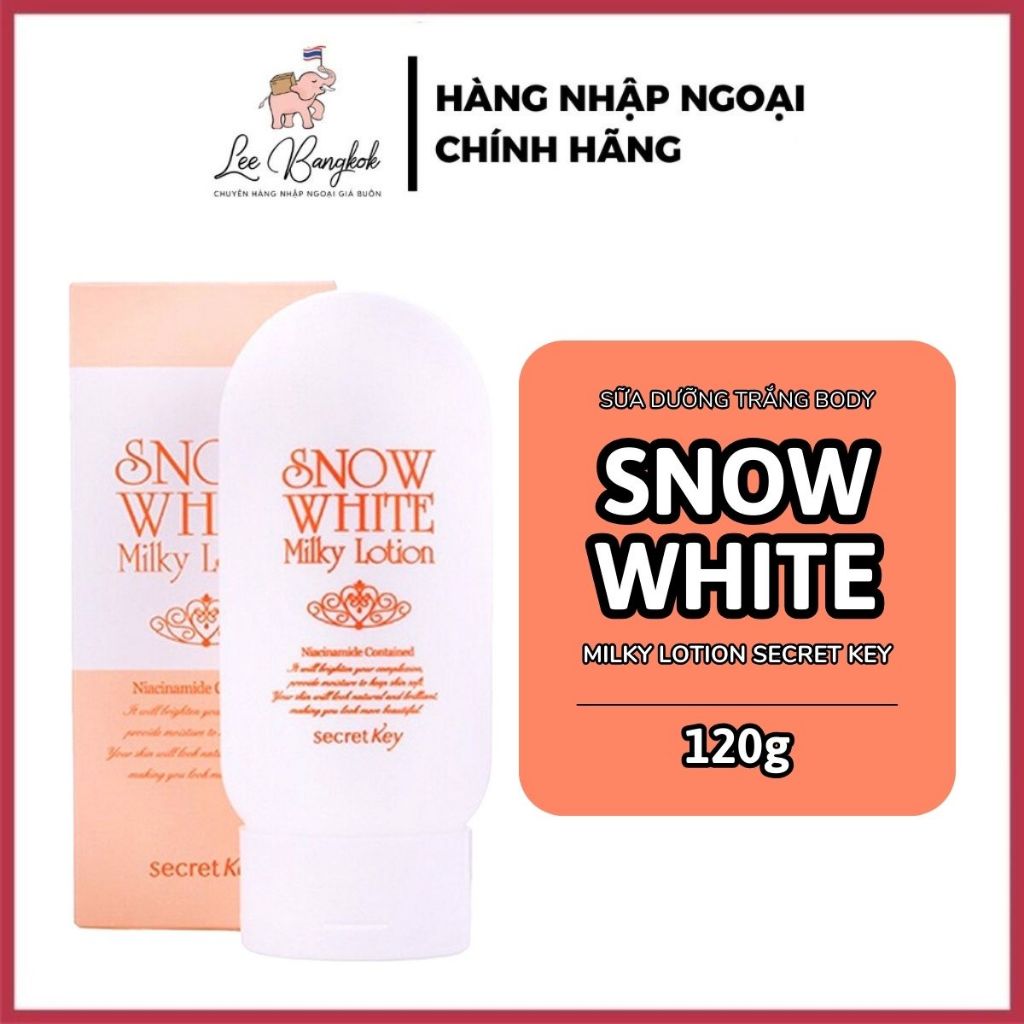 Snow White Milky Lotion Secret Key for Healthy, Warm Skin 120g | Shopee ...