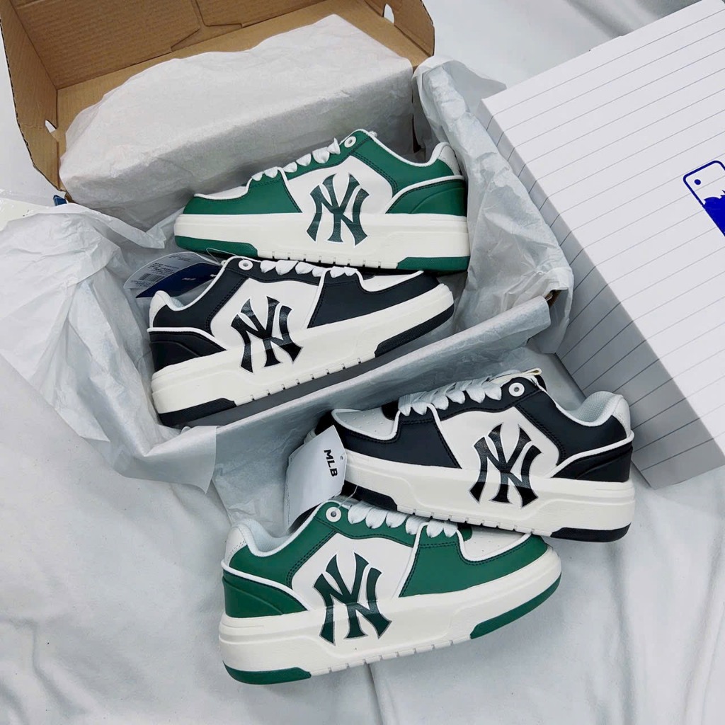Mlb chunky liner black and blue shoes with beautiful leather Fullbox ...