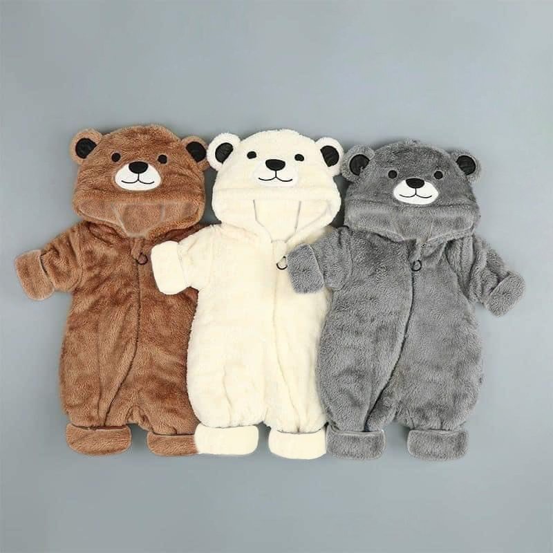 Furry bear body set made of soft fur material, safe for baby's skin ...