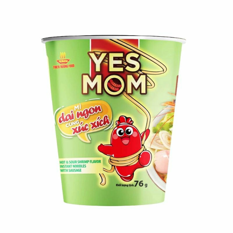 Yes MOM Cup Noodles Have Real Sausage 76G (There Are 2 Flavors: Spicy ...