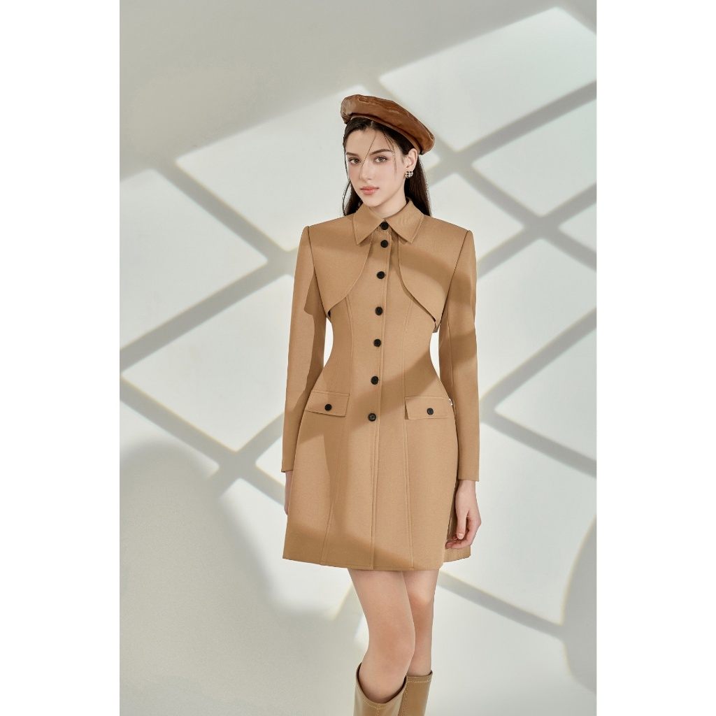 Jm Dress Design German neck twist Dress with two layers of breast ...