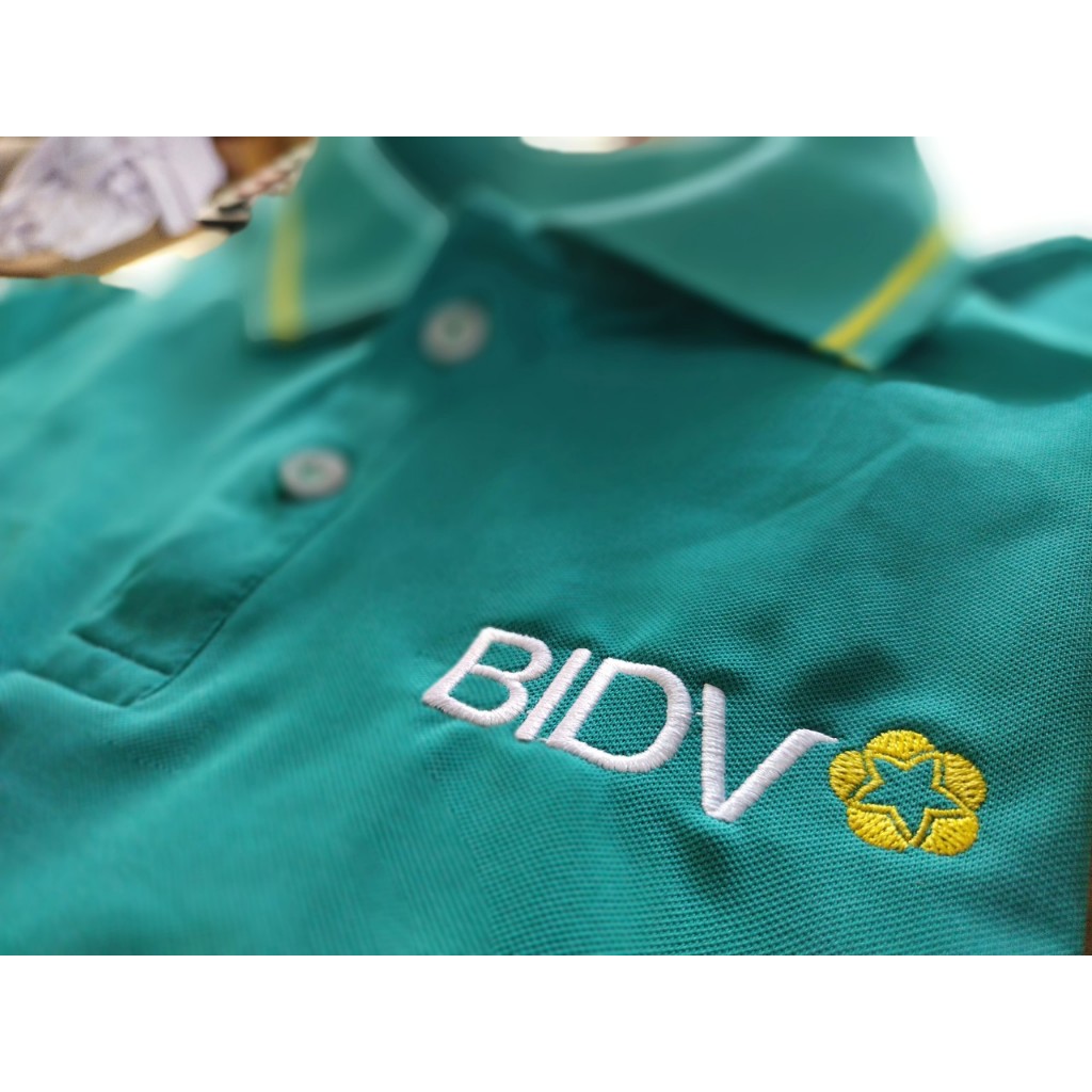 Bidv bank uniform shirt, Embroidered Logo, size according to individual ...