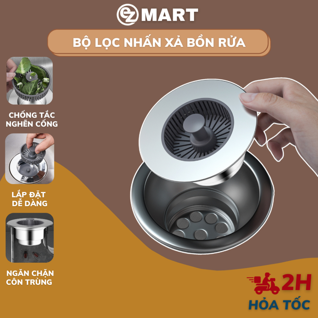 Combo of 2 Sink Waste Filters to Prevent Insect Odors, Drain Stopper ...