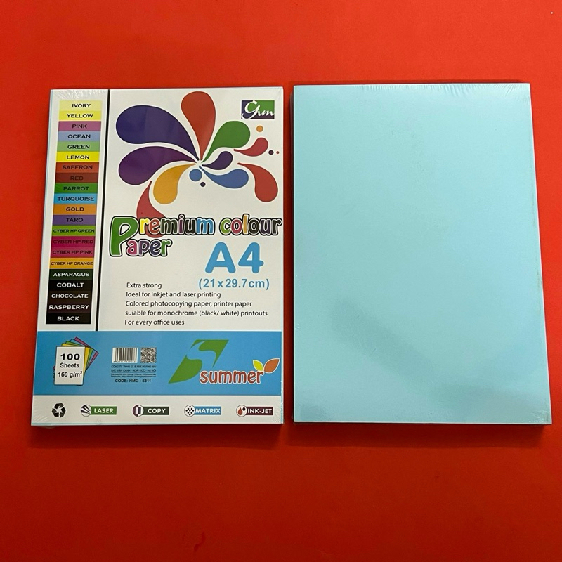 Color Paperboard A4 Dl160 SUMMER, Volume 100 Sheets - Quoc HUY VPP ...