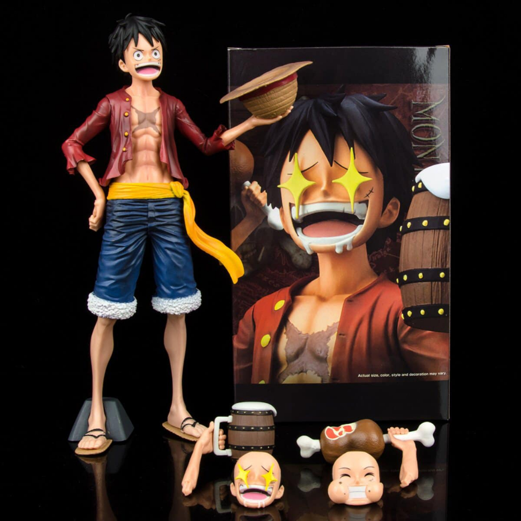 [HCM] Luffy One piece model changes 3 faces with hat, Meat, beer with ...