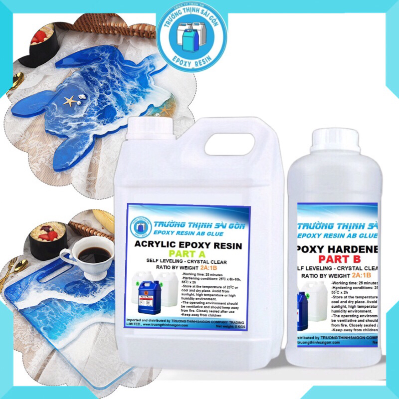 Transparent Epoxy Resin Glue Set 4kg - Truong Thinh | Shopee Malaysia