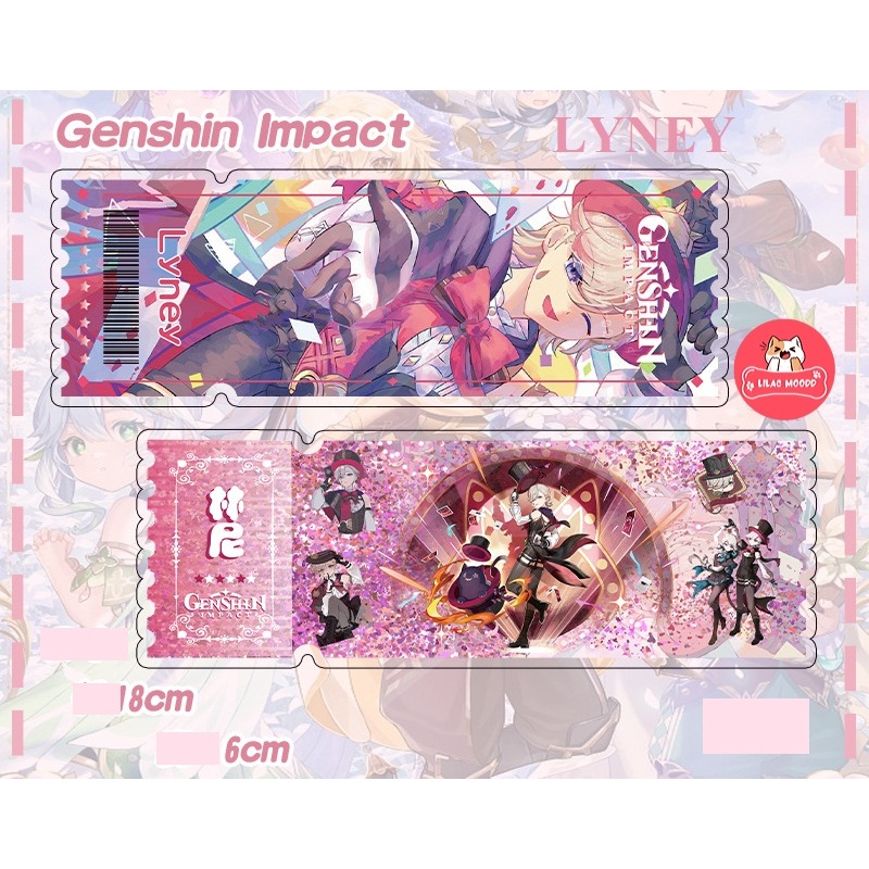 Available Lyney / Genshin Impact | Flowing sand ticket frame 16*8cm ...