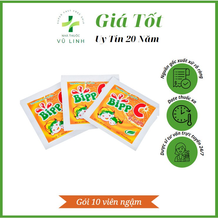 Bipp C lozenges with orange flavor increase resistance (Pack of 10 ...