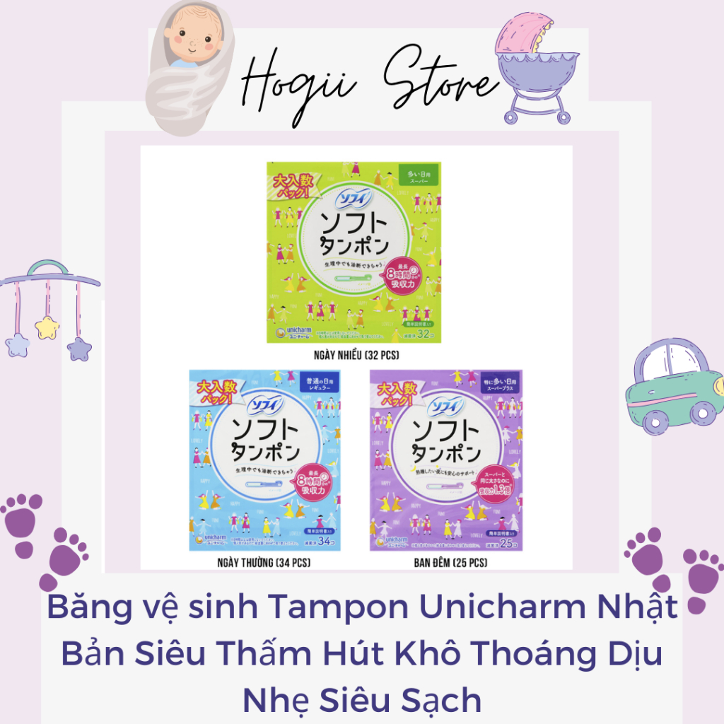 (FULL Bill) Japanese Unicharm Tampons Super Absorbent, Dry, Gentle ...