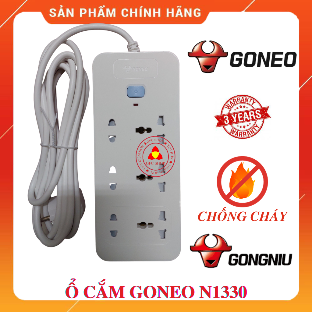 Gongniu GONEO N1330 Power Socket 6 Multi-Purpose Outlets 1 Switch - 3m ...