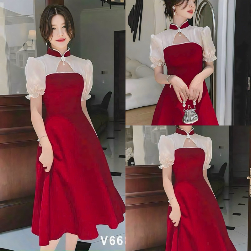 Women's fashion dress for going out CNY, high quality thick UMI ...