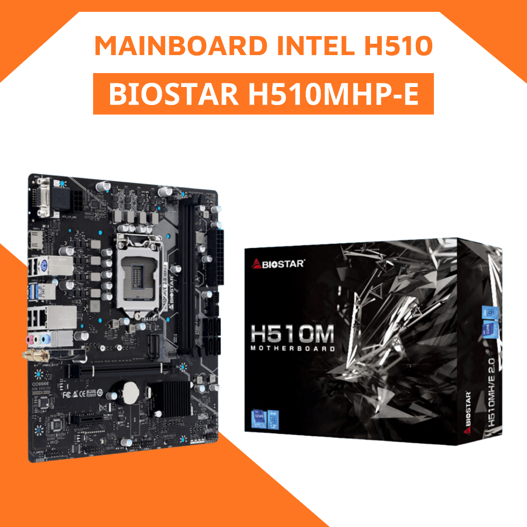 Mainboard Biostar H510MHP 2.0 (Intel H510 Chipset, 2xDDR4, NVMe Gen3x4 ...