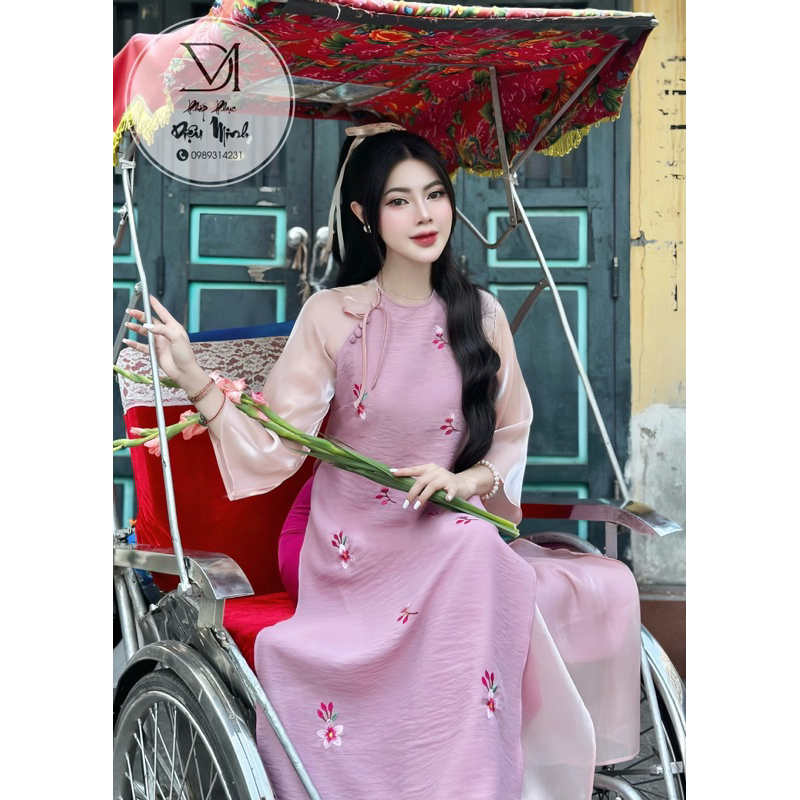 Innovative Ao Dai, Soft Silk And Sandy Ao Dai, Round Neck Ao Dai ...