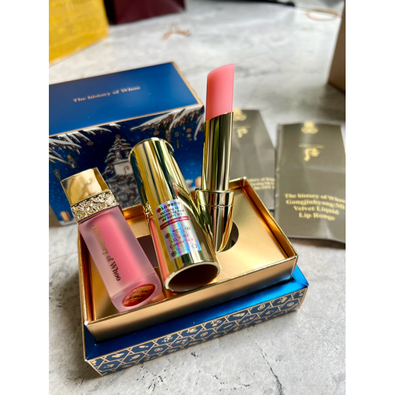 (LG ViNa stamp date 2028) - Whoo pink lip balm Set with extra mini ...