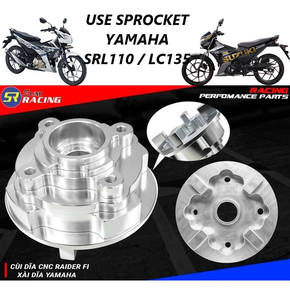 Rear Sprocket Hub CNC [SUM RACING] for RAIDER SATRIA Fi (Using YAMAHA 4 ...