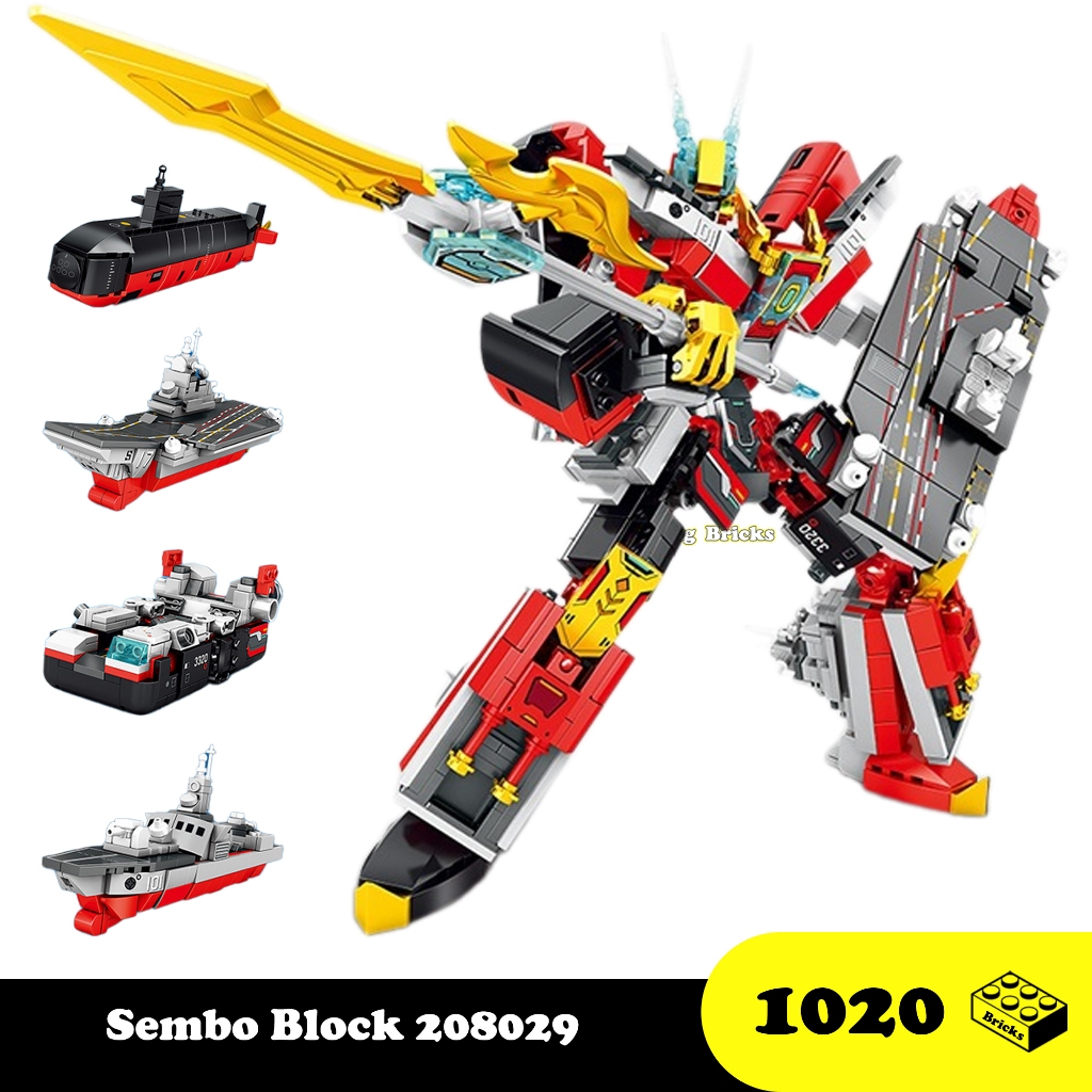 Marine military Robot assembly toy set of 4 boxes, Sembo Block 208029 ...