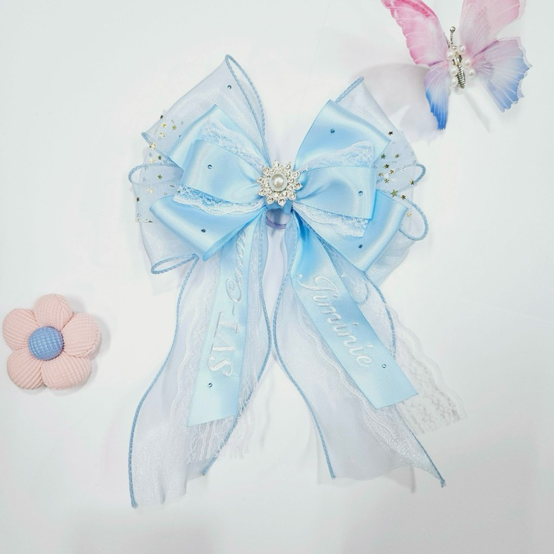 Lightstick bow - Seventeen hair clip embroidered upon request | Shopee ...