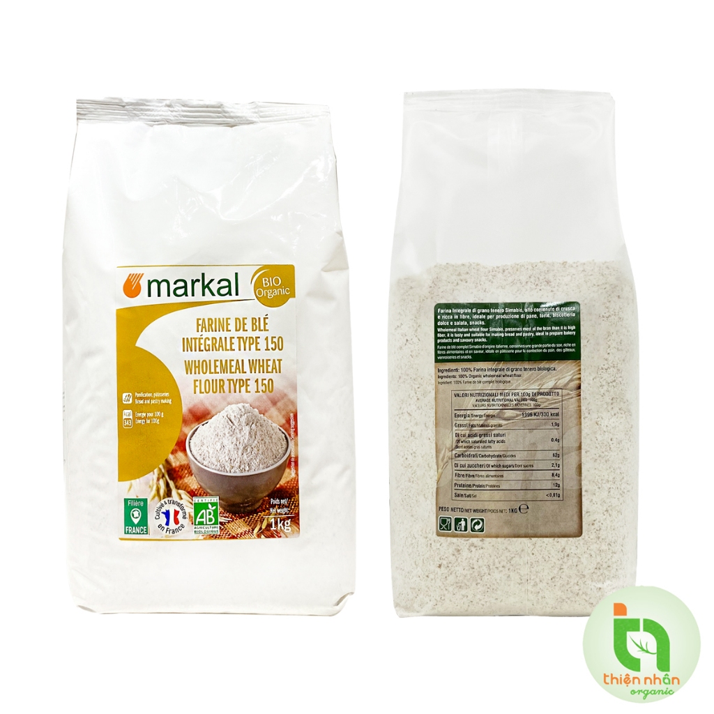 Organic Whole Wheat Flour T150 Markal - Sima Bio 1kg | Shopee Malaysia