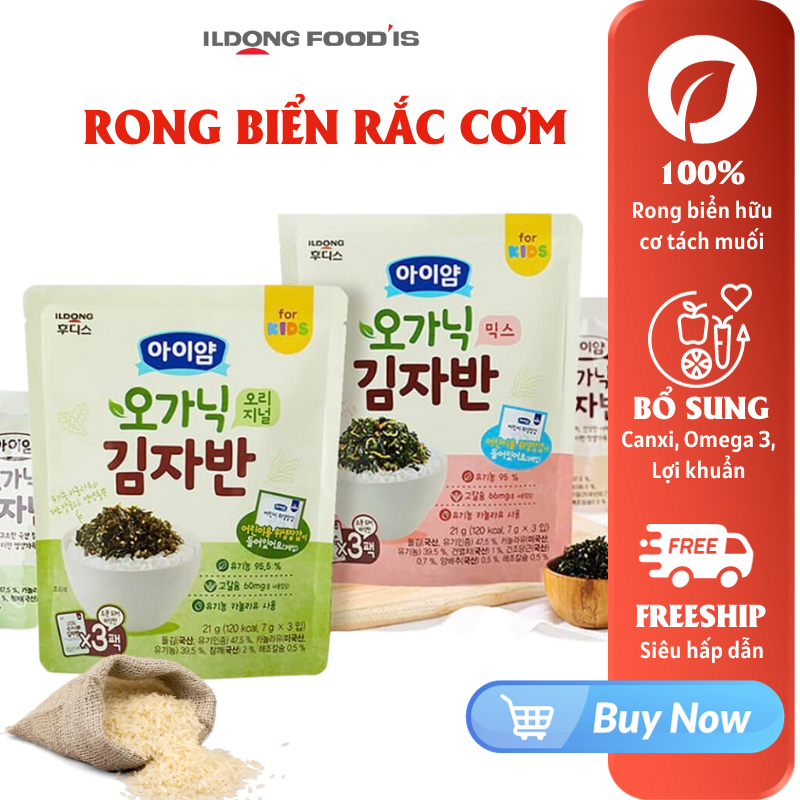Ildong Korean Organic Unsalted Seaweed Mixed with Rice for Baby Weaning ...