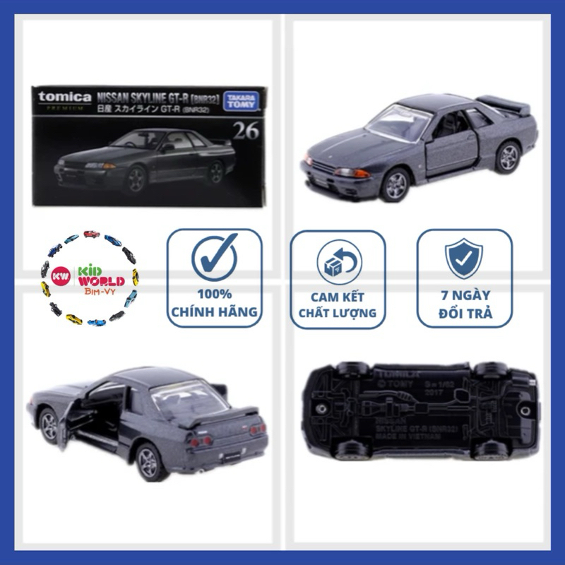 Tomica Premium Nissan Skyline GT-R R32 Model Car. No.26. Ratio 1: 62. | Shopee Malaysia