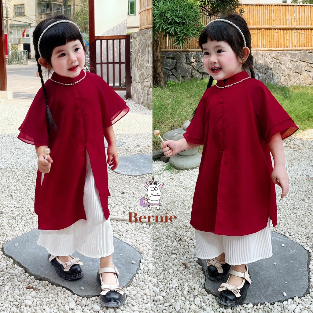 (With Pants Included) Tet Long Clothes For Girls With Red Wings.C ...