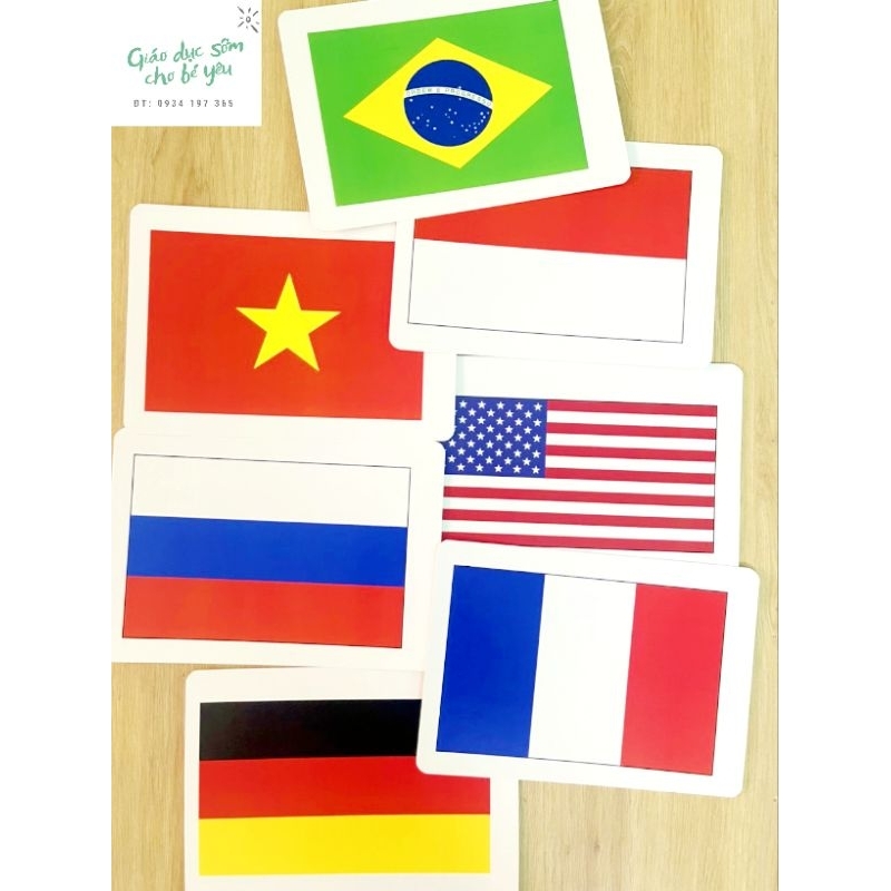 Set of flag cards from famous countries in the world, smart learning ...