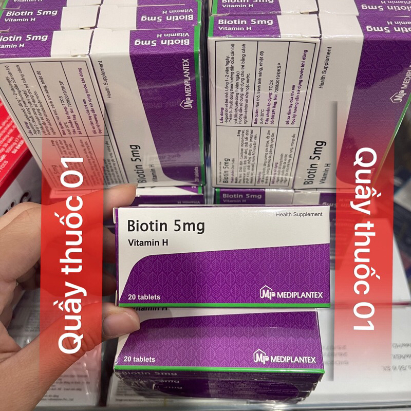 BIOTIN 5MG pills - VITAMIN H for healthy hair and beautiful skin - box ...