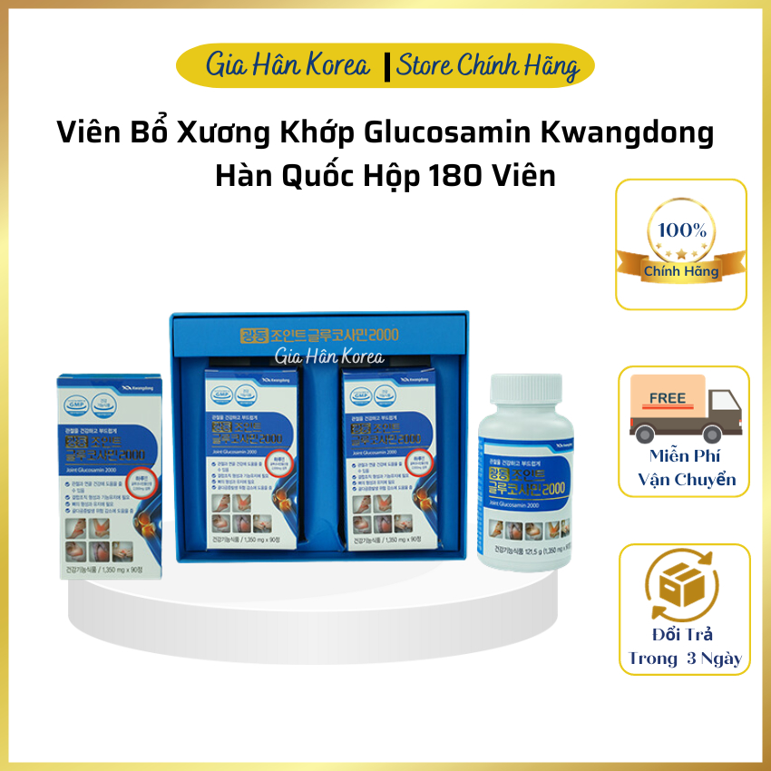 Korean Kwangdong Joint Supplement, Box Of 2 Vials * 90 Tablets, Improve ...