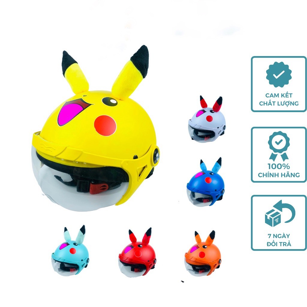Pikachu Helmet with Goggles, For Children From 1 to 4 Years Old ...