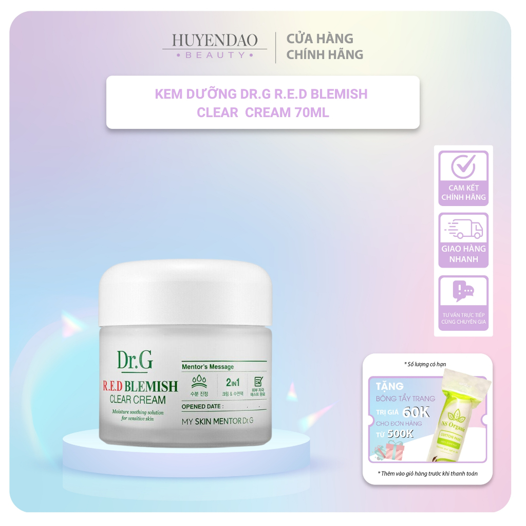 DR.G Drg Fish CLEAR SOOTHING CREAM 70ML, Moisturizes, Soothes, Restores ...