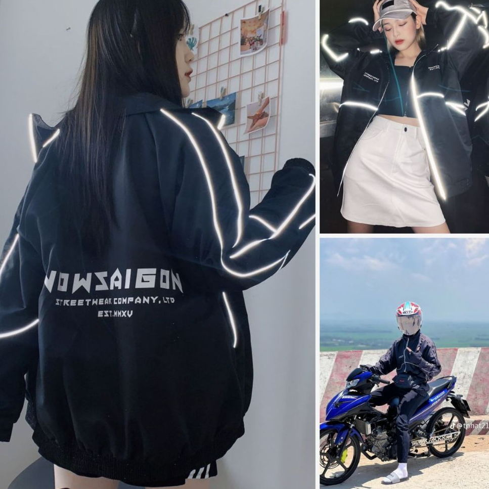 Nowsaigon men's and women's windJacket with slanted edges super hot ...