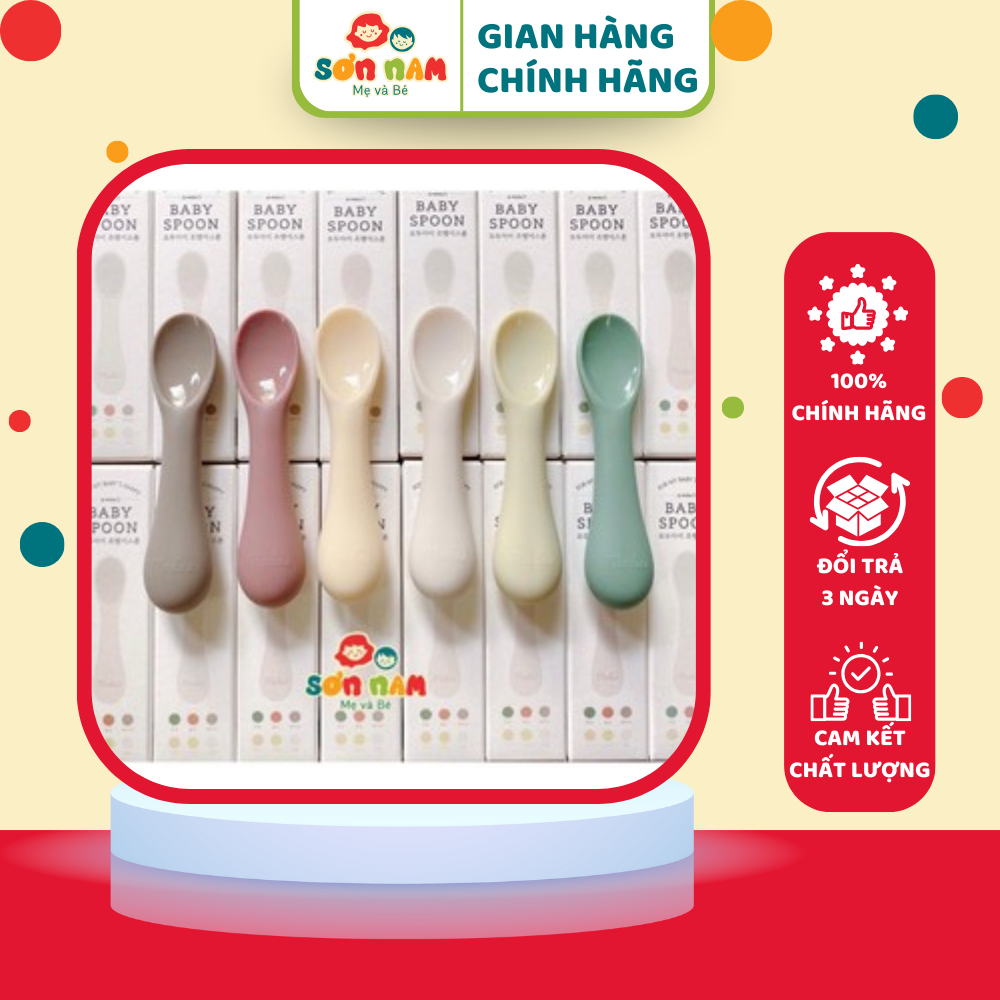Bluemama Modui Korean Silicone Baby Spoon Full Color | Shopee Malaysia