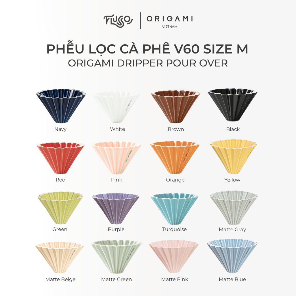 [ORIGAMI JAPAN] ORIGAMI Ceramic Funnel Size M - Coffee Filter V60 Pour ...