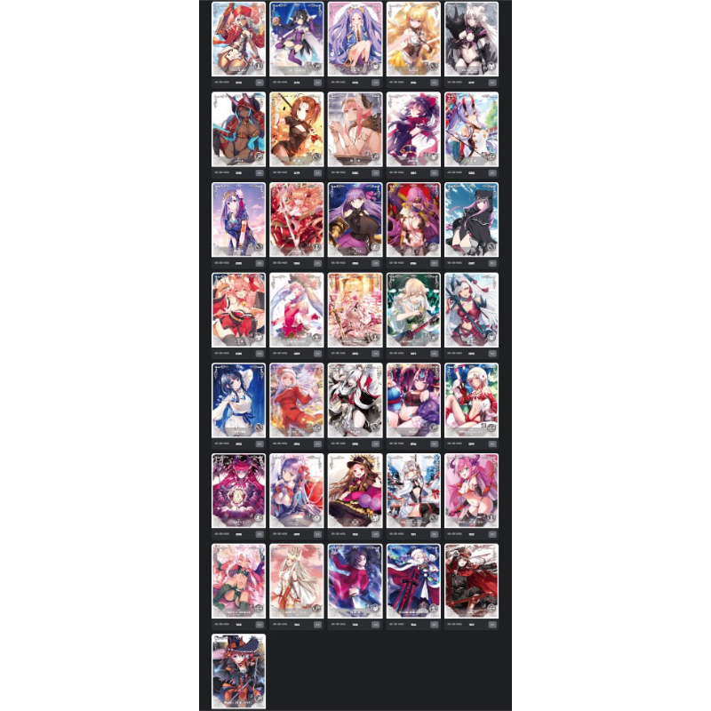 Dignity card with rounded corners anime waifu goddess story full set 36 ...